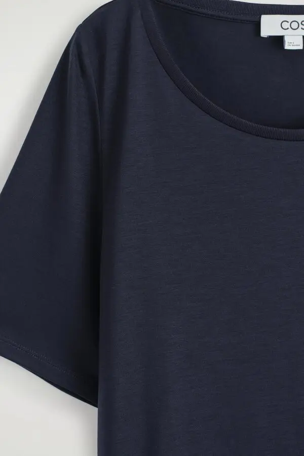 Cos Relaxed Scoop-neck T-shirt - Navy