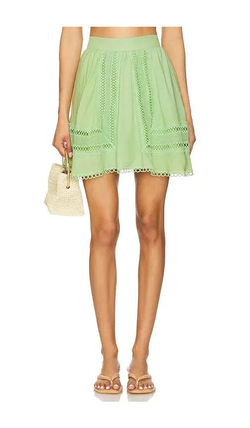 Peixoto Celeste Mini Skirt - Green