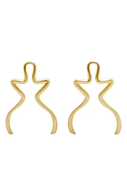 Cult Gaia Valma Earrings - Brushed Brass