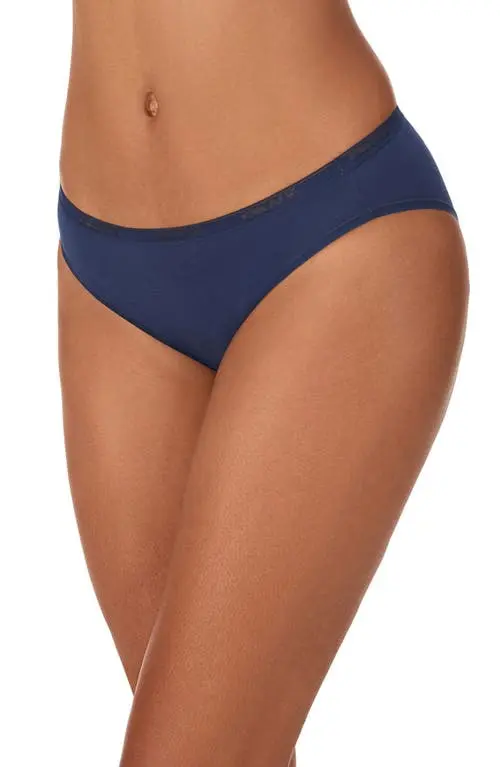 Dkny Stretch Cotton Blend Low-rise Bikini - Naval Academy