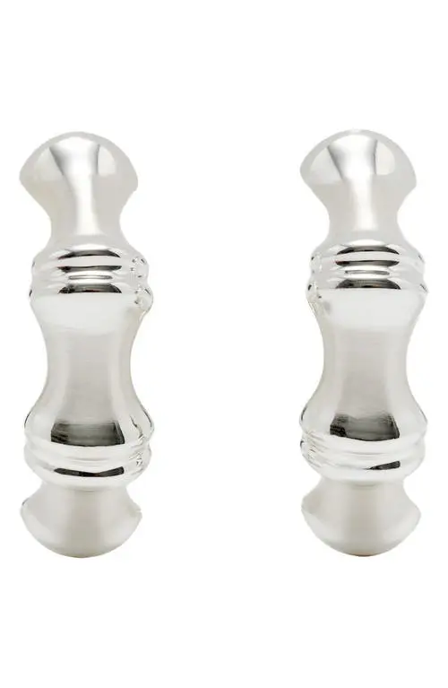 Cult Gaia Bambu Hoop Earrings - Antique Silver