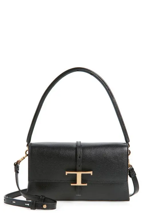 TOD'S Mini T Timeless Leather Shoulder Bag - Nero