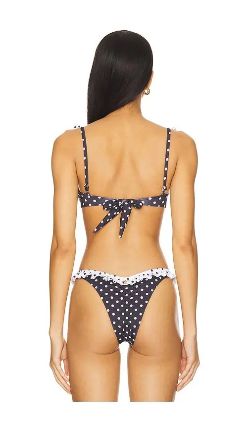 BANANHOT Angela Bikini Top - Black Polka