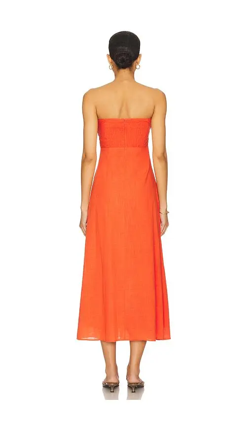 Sndys X Lilly Midi Dress - Orange - 6% Off | Editorialist