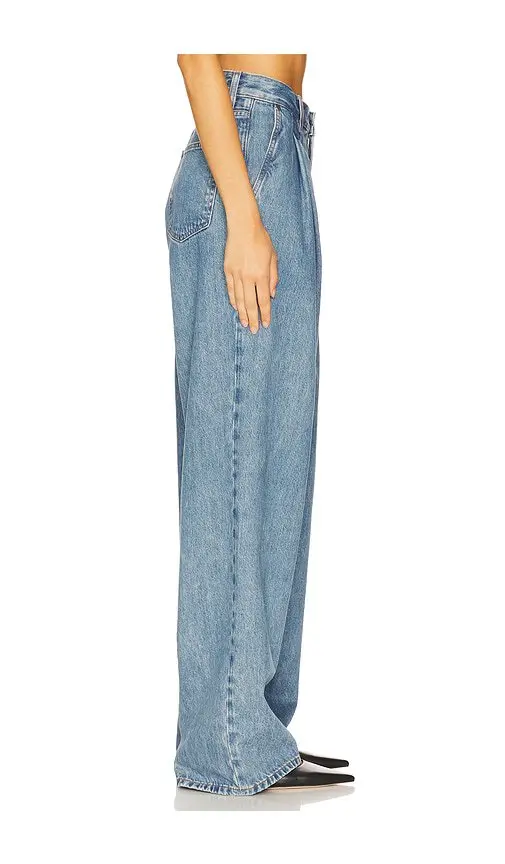 Helmut Lang Double Pleated Wide Leg Jeans