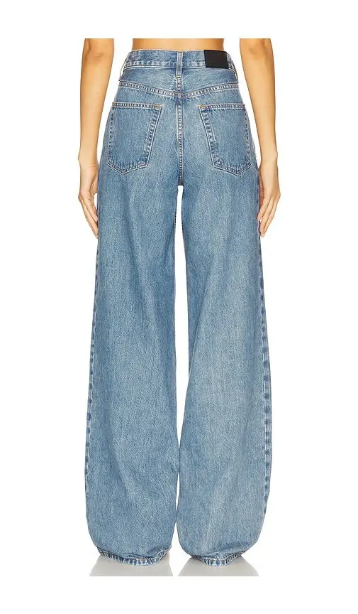Helmut Lang Double Pleated Wide Leg Jeans