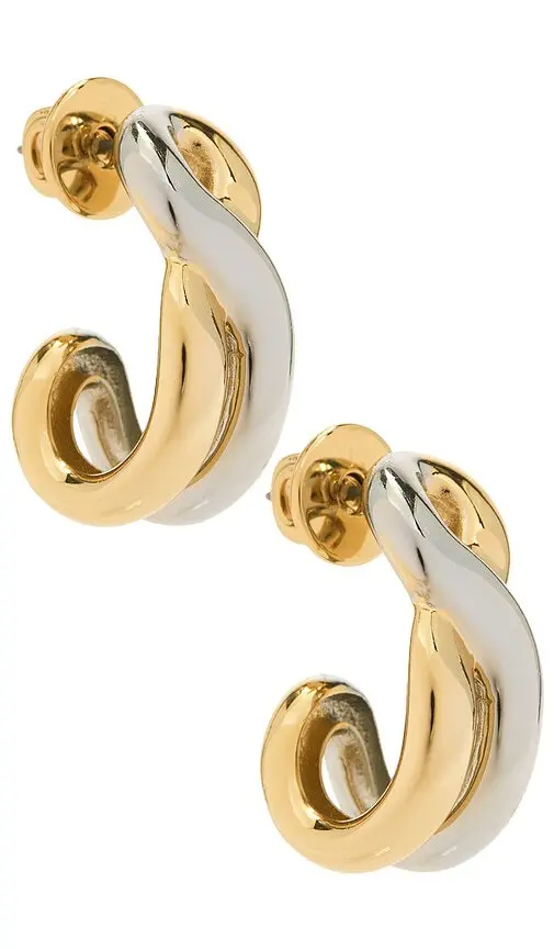 Demarson Odell Hoop Earrings - Two Tone