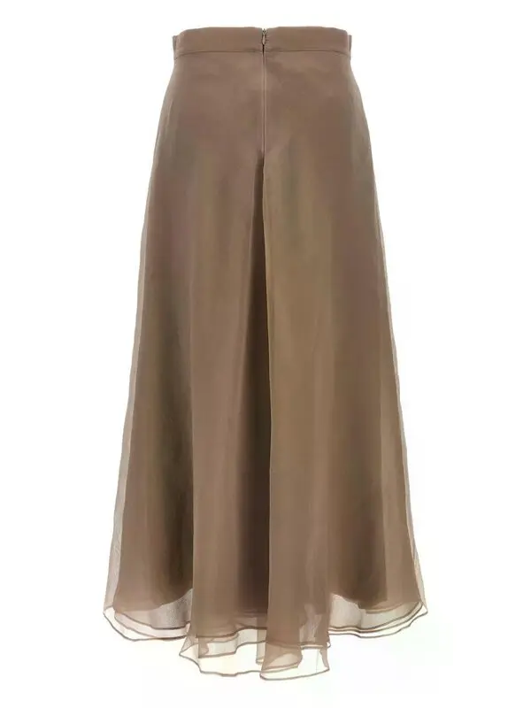 Brunello Cucinelli Pleated Maxi Skirt
