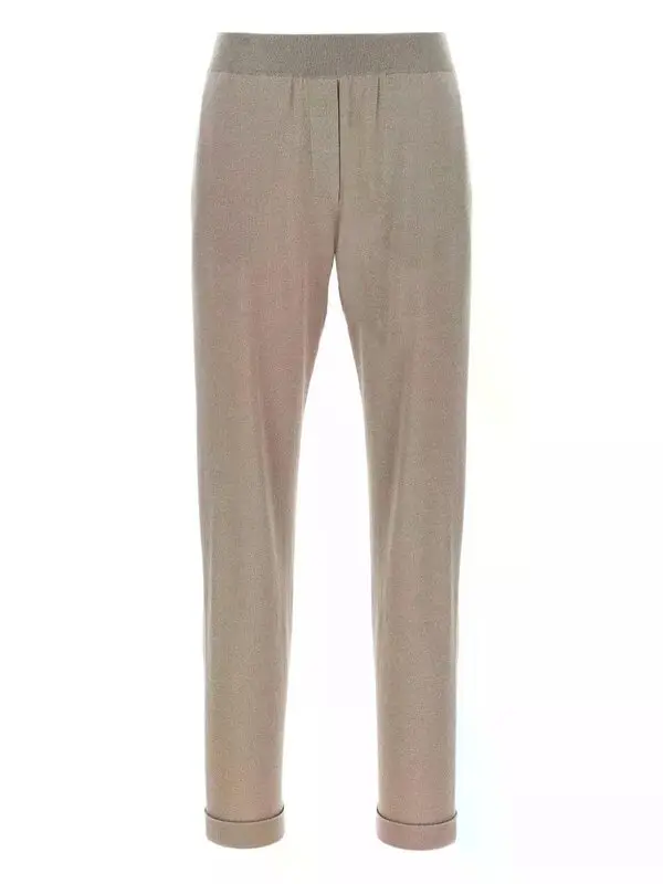 Brunello Cucinelli Lurex-detail Trousers - Neutrals