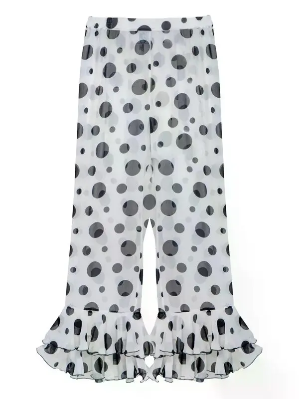 Sleeper Polka-dot Ruffled Trousers