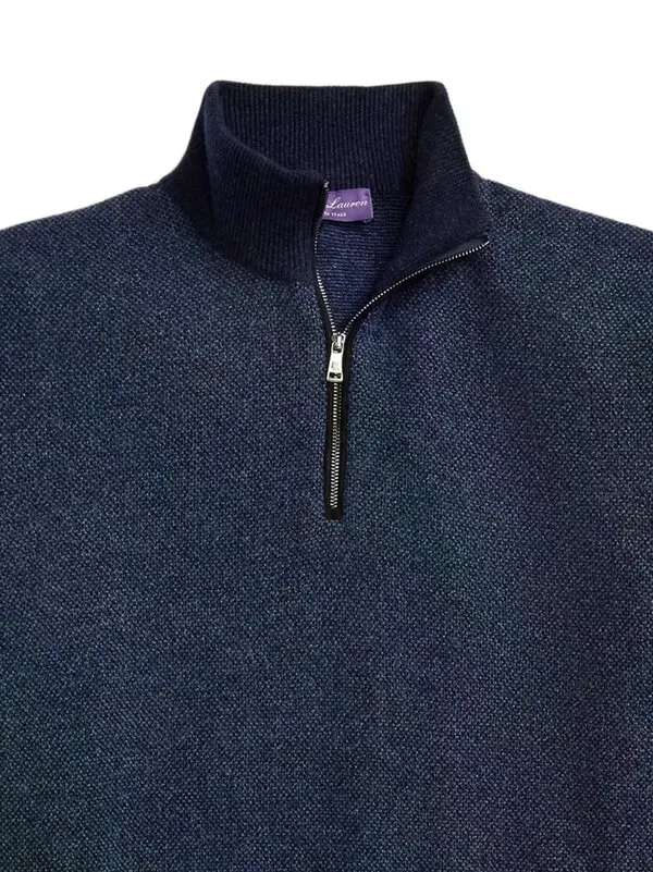 Ralph Lauren Purple Label Half-zip Jumper - Blue