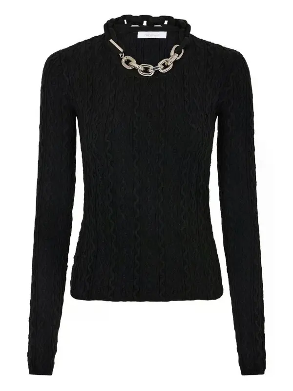 Rabanne Chain-detail Sweater - Black