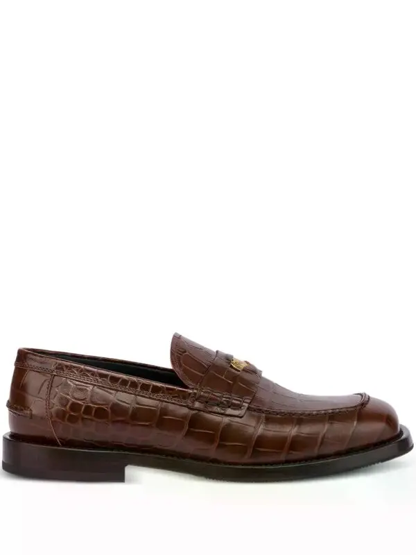 Moschino Crocodile-embossed Loafers