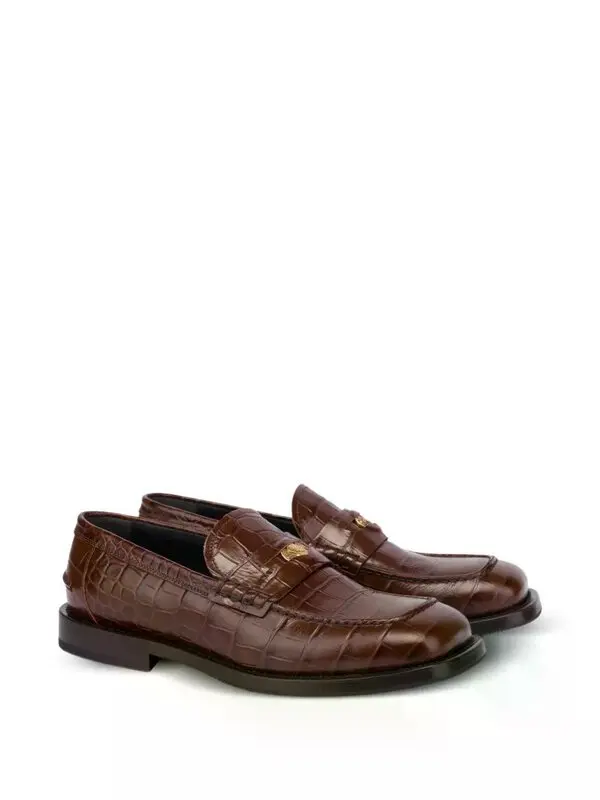 Moschino Crocodile-embossed Loafers