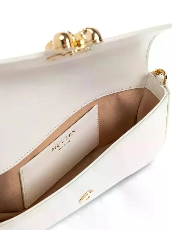 Alexander McQueen Small Skull Flower Shoulder Bag - White