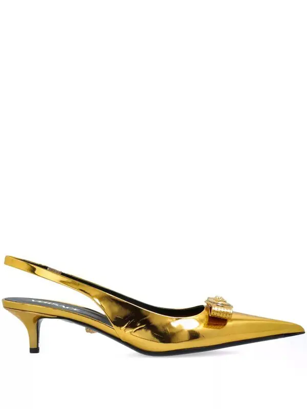 Versace Metallic Slingback Pumps