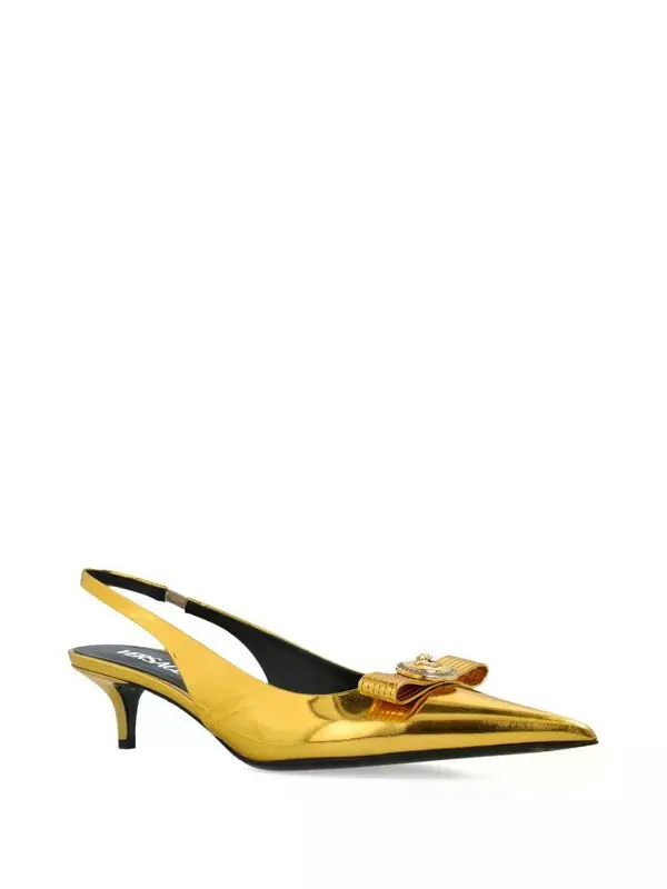 Versace Metallic Slingback Pumps