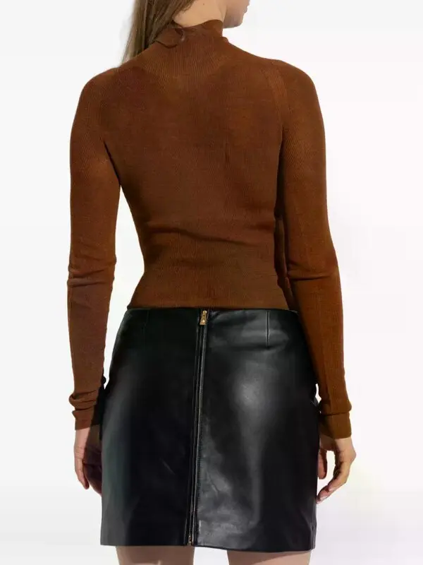 Versace Turtleneck Jumper - Brown