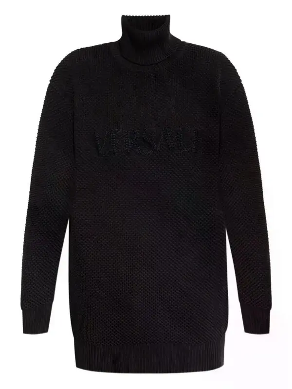 Versace Textured High-neck Jumper