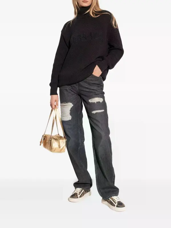 Versace Textured High-neck Jumper