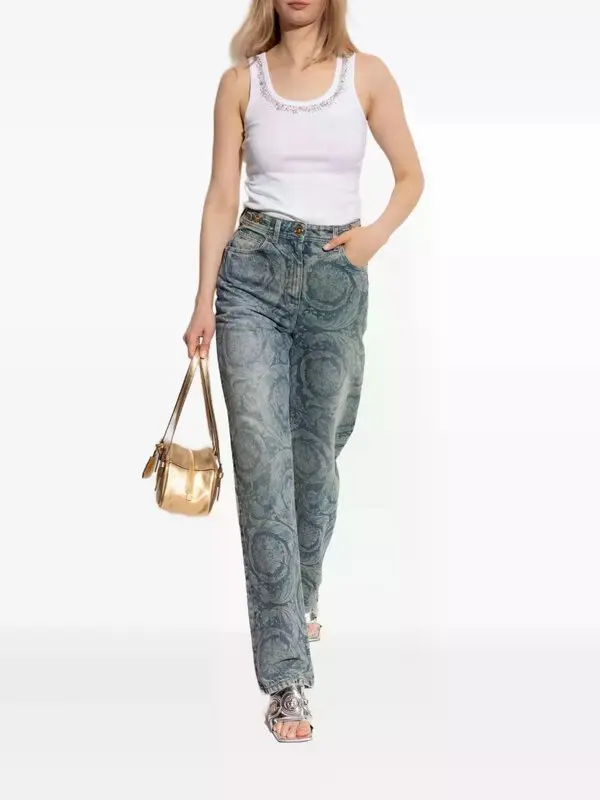 Versace Baroque-patterned Jeans