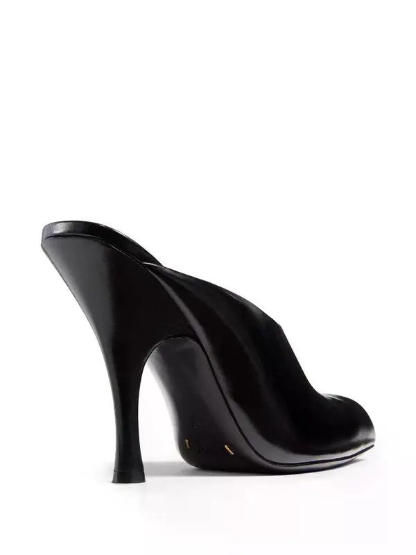 Khaite 100mm Colt Leather Mules - Black