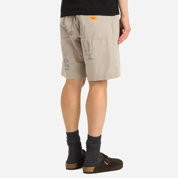 SERVICE WORKS Poplin Printed Chef Shorts - Stone
