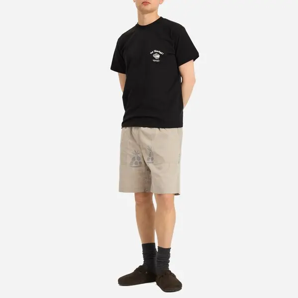 SERVICE WORKS Poplin Printed Chef Shorts - Stone
