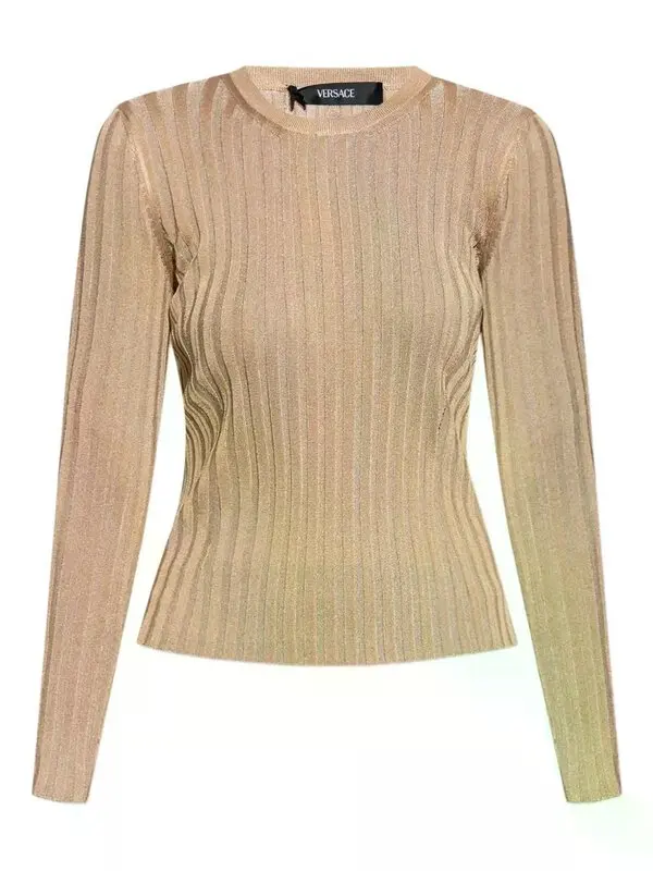 Versace Ribbed Long-sleeve Top
