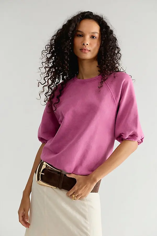 Free People Better On Sweatshirt - Sangria