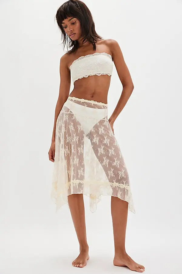Free People Lady Lux Half Slip - Tea