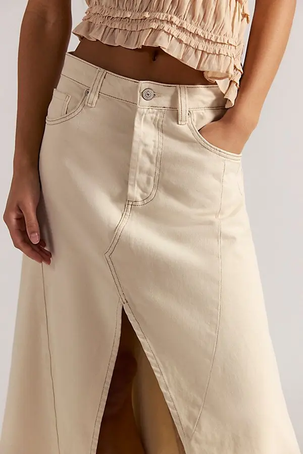Free People We The Free Aquarius Maxi Skirt - Ecru