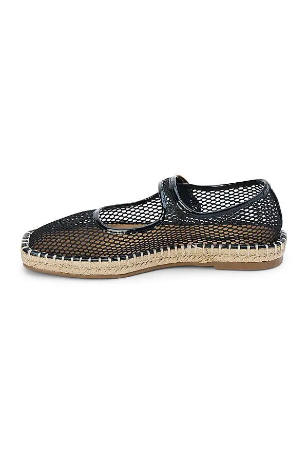 Matisse Mary Jane Espadrille Flats - Black
