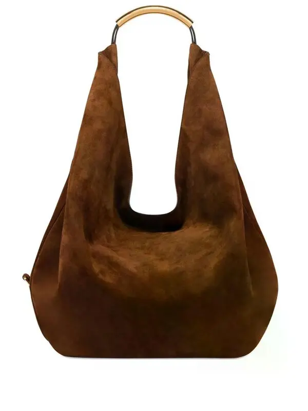 Moschino Large Leather Handle Me Shoulder Bag - Brown