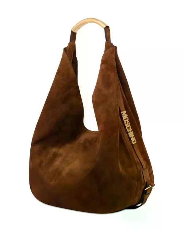 Moschino Large Leather Handle Me Shoulder Bag - Brown