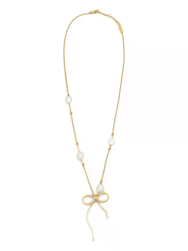 Marni Pearl-embellished Necklace - Gold