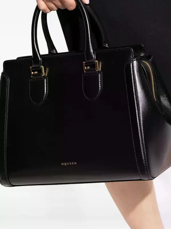 Alexander McQueen Leather Tote Bag - Black
