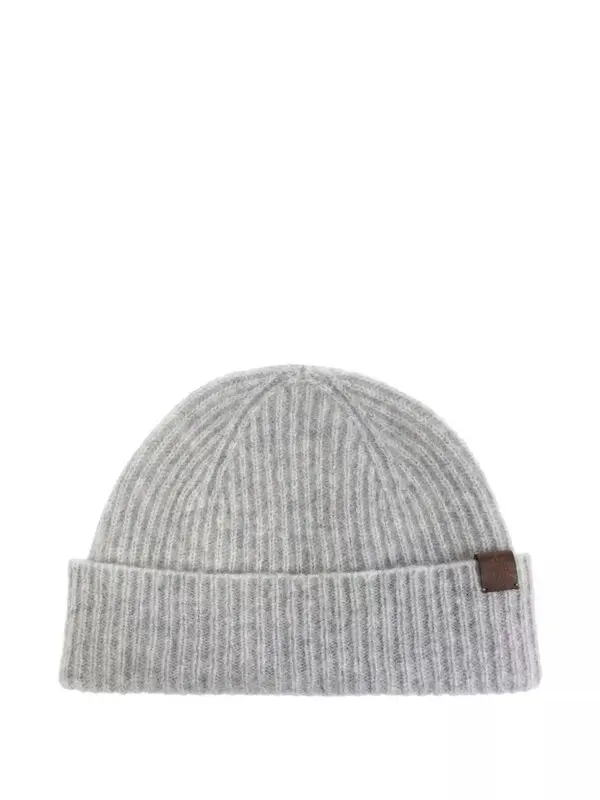 Eleventy Ribbed-knit Beanie - Grey