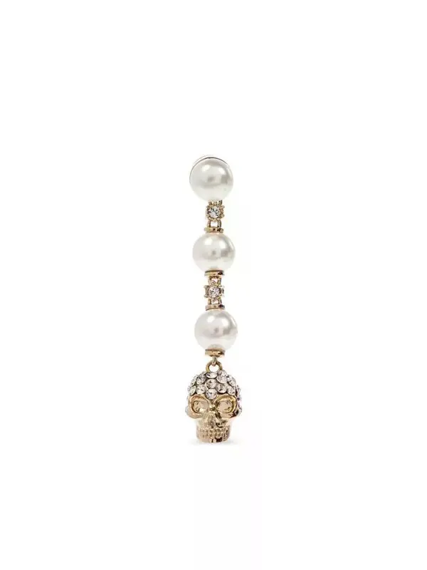 Alexander McQueen Crystal-embellished Skull Charm Earrings
