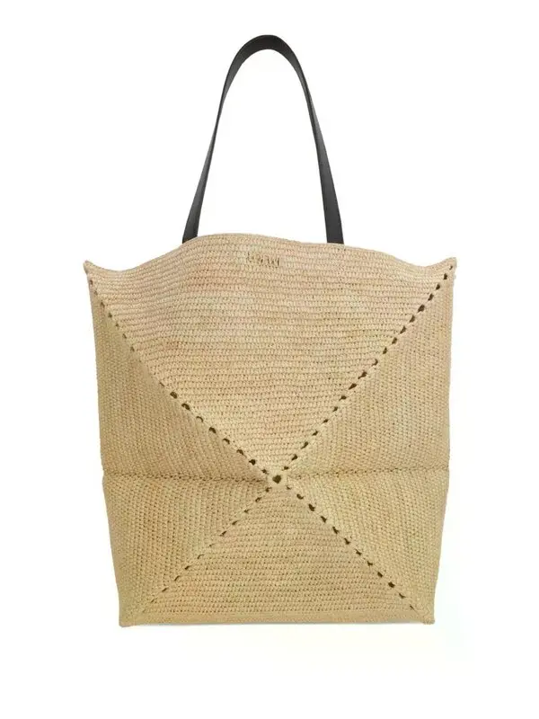 Loewe Woven Straw Tote Bag - Brown