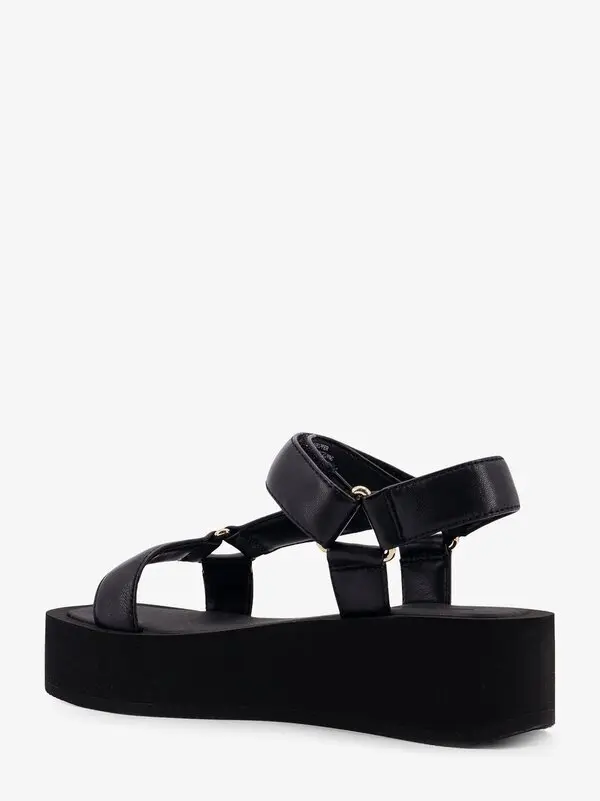 Tory Burch Mellow Leather Wedge Sandals - Black
