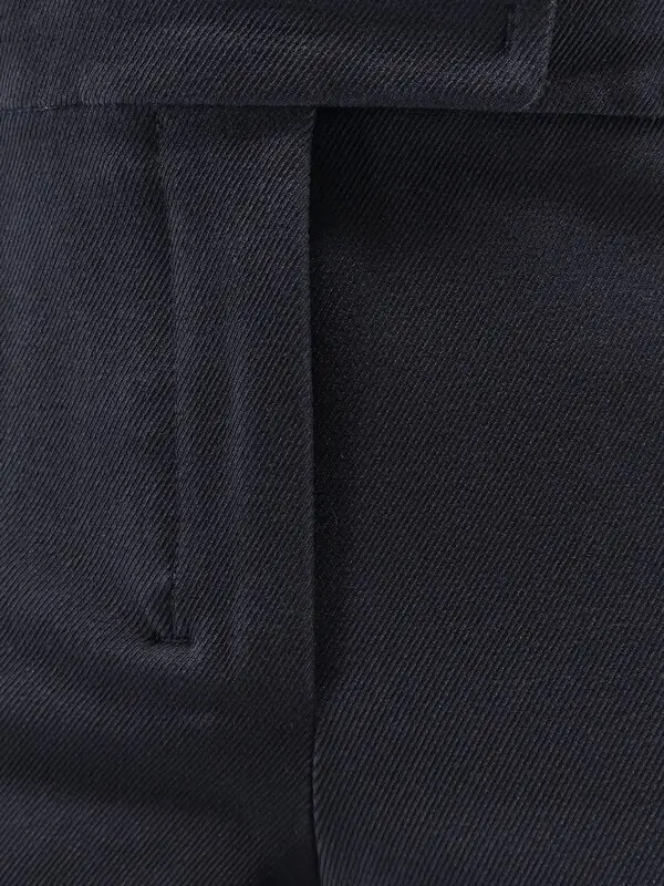 Max Mara Umanita Cotton Blend Slim Fit Trousers - Blue