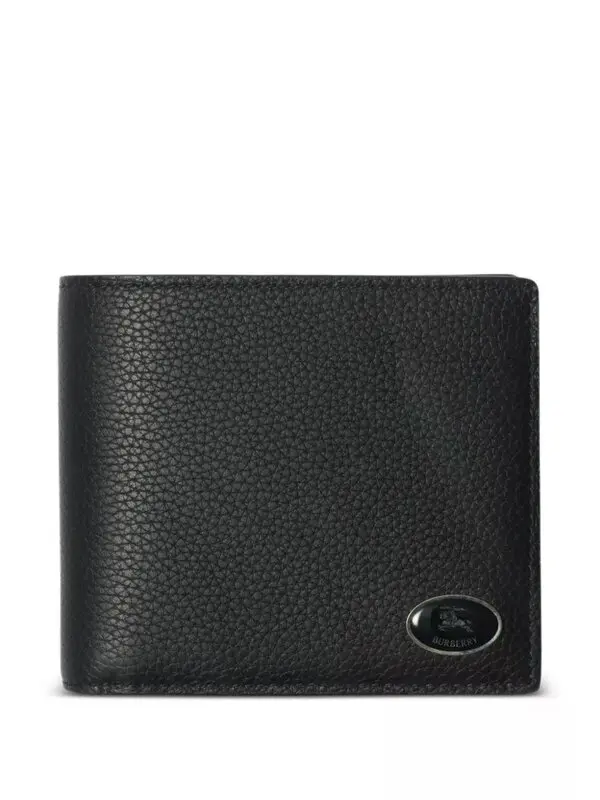Burberry Grained Leather Bifold Wallet - Black