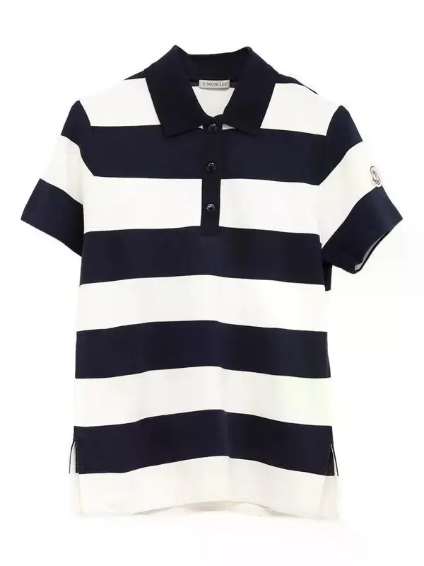 Moncler Striped Polo Shirt - Blue