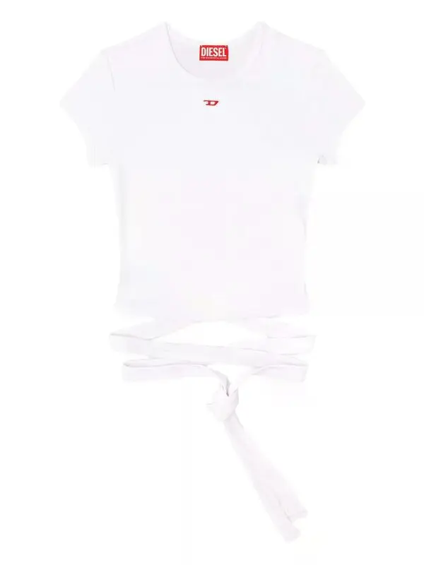 DIESEL Knot-detail T-shirt - White
