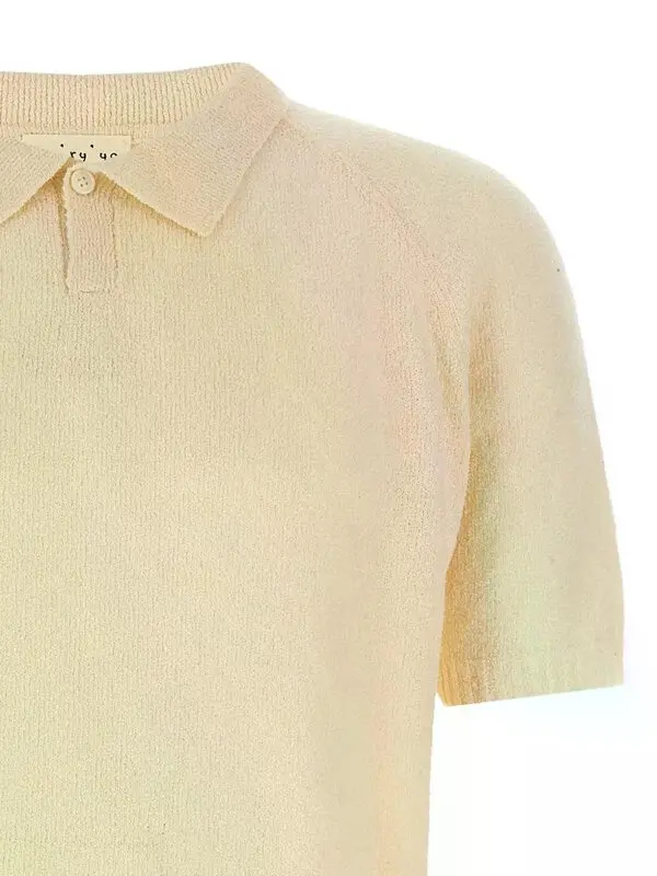 MA'RY'YA Bouclé Polo Shirt - Yellow