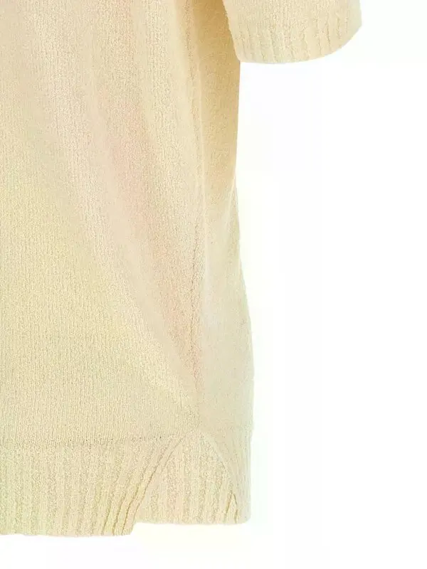 MA'RY'YA Bouclé Polo Shirt - Yellow