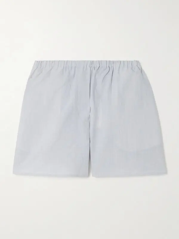 Proenza Schouler White Label Jana Striped Cotton And Linen-blend Shorts