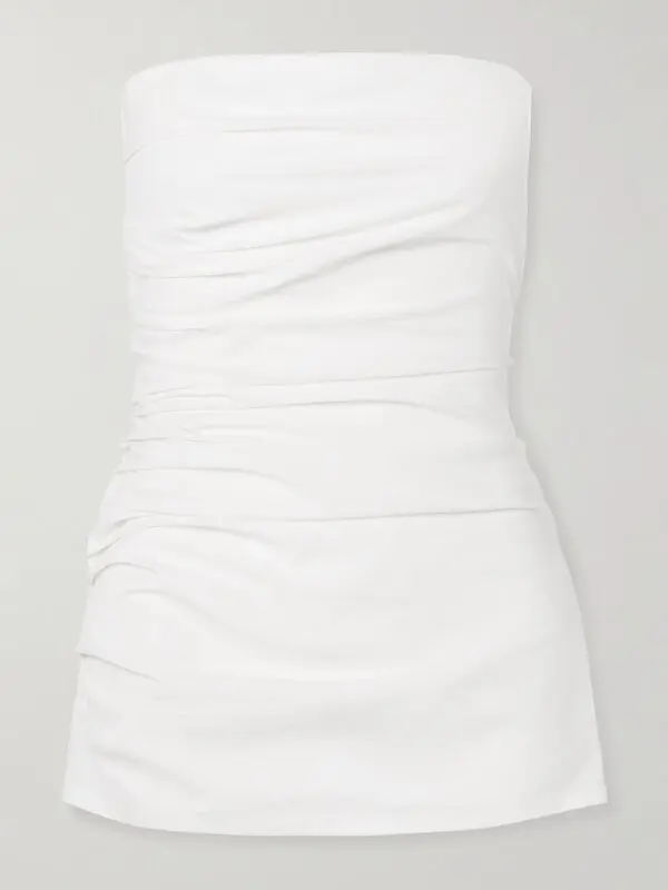 Proenza Schouler Lena Strapless Gathered Top - Neutrals