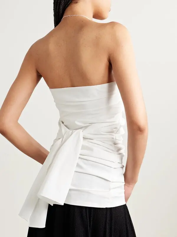 Proenza Schouler Lena Strapless Gathered Top - Neutrals